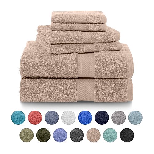 Martex 6-pc. Bath Towel Set  One Size  Beige