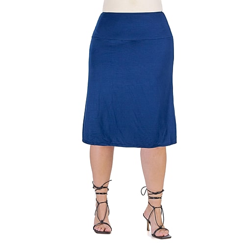 Click here for 24seven Comfort Apparel Womens Plus Mid Rise A-Lin... prices
