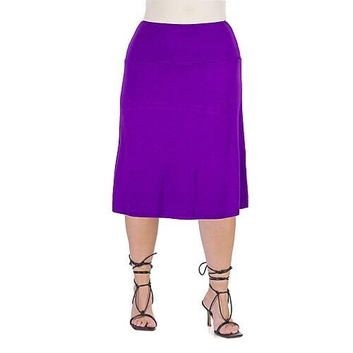 Click here for 24seven Comfort Apparel Womens Plus Mid Rise A-Lin... prices