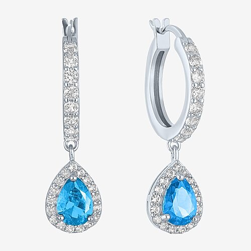 Click here for Gemstone Sterling Silver Pear Drop Earrings  One S... prices
