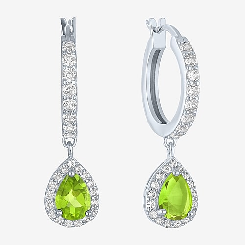 Click here for Gemstone Sterling Silver Pear Drop Earrings  One S... prices