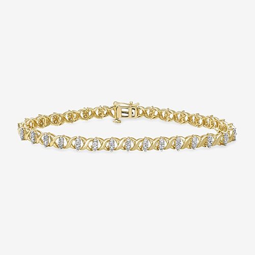 Click here for 2 CT. T.W. Genuine Diamond 14K Yellow Gold Bracele... prices