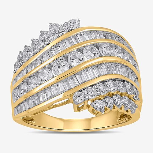 Click here for Womens 2 CT. Lab Grown White Diamond 10K Gold Band... prices