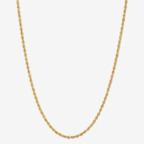 Click here for Womens 10K Gold 16 Inch Rope Chain Necklace  One S... prices