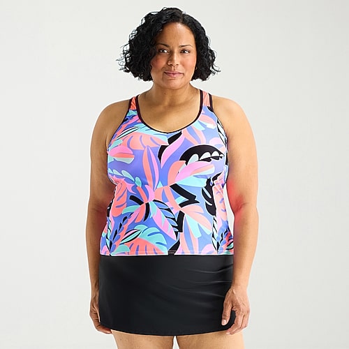 Click here for ZeroXposur Womens Built In Bra Plus Tankini Swimsu... prices