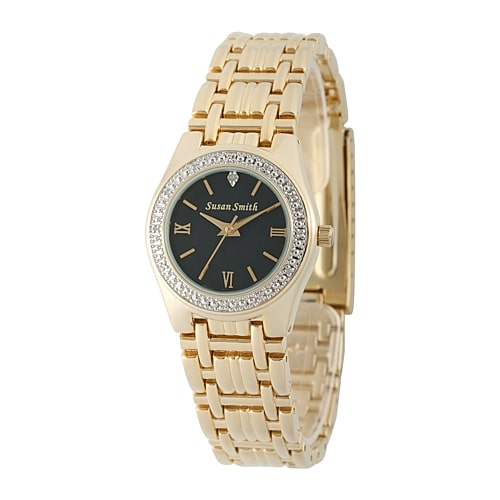 Click here for Personalized Dial Womens Diamond-Accent Gold-Tone... prices
