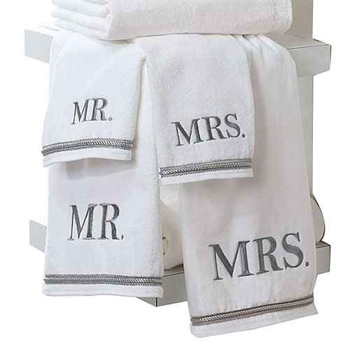 Click here for Avanti Mr. & Mrs. Embroidered Cotton Hand Towel  1... prices