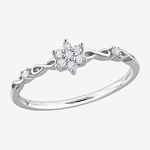 Click here for Womens 1/10 CT. T.W. Natural White Diamond Sterlin... prices