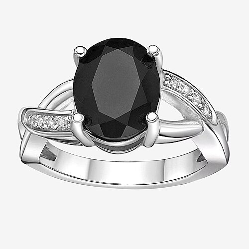 Click here for Womens Genuine Black Onyx Sterling Silver Oval Coc... prices