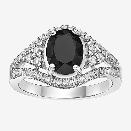 Click here for Womens Genuine Black Onyx Sterling Silver Oval Coc... prices