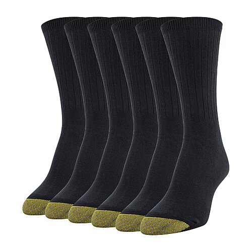 Womens Gold Toe(R) 6pk. Ribbed Crew Socks
