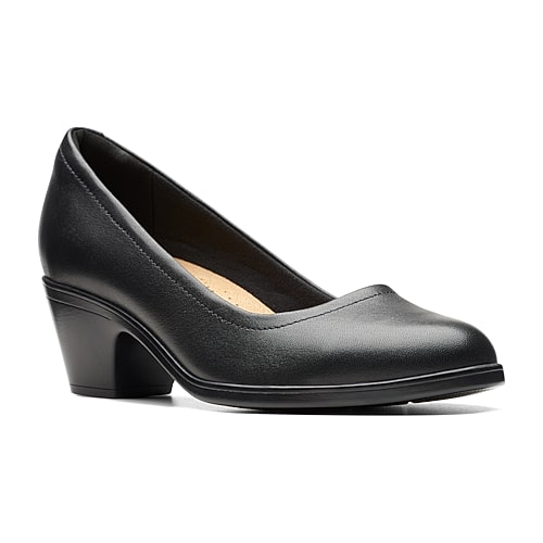 Click here for Clarks Emily Ruby Womens Round Closed Toe Block He... prices