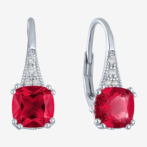 Click here for Gemstone Sterling Silver Cushion Drop Earrings  On... prices