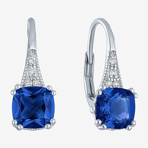 Click here for Gemstone Sterling Silver Cushion Drop Earrings  On... prices