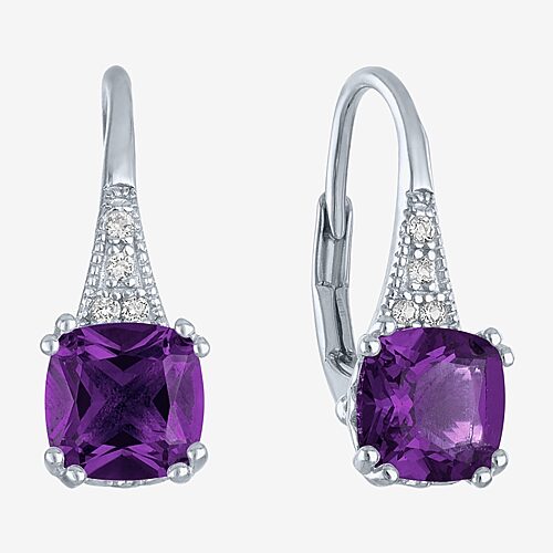 Click here for Gemstone Sterling Silver Cushion Drop Earrings  On... prices