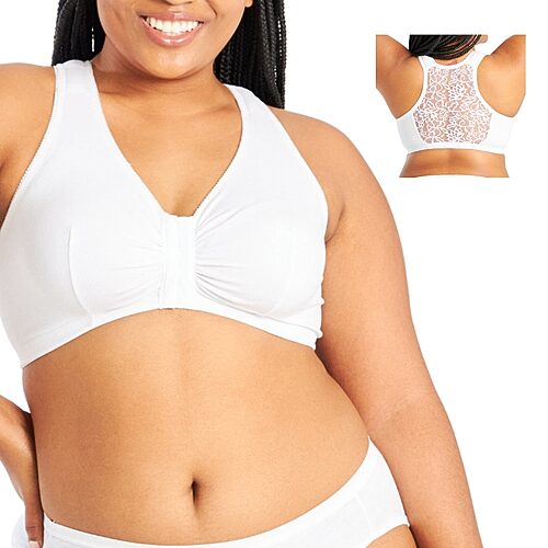 Click here for Leading Lady The Indy- Cotton Front Close Lace Rac... prices