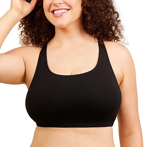 Click here for Leading Lady The Serena Wirefree Cotton Racerback... prices