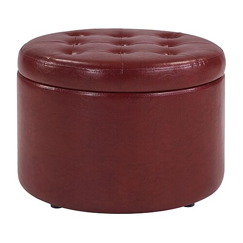 Click here for Designs4comfort Round Shoe Ottoman  One Size  Red prices