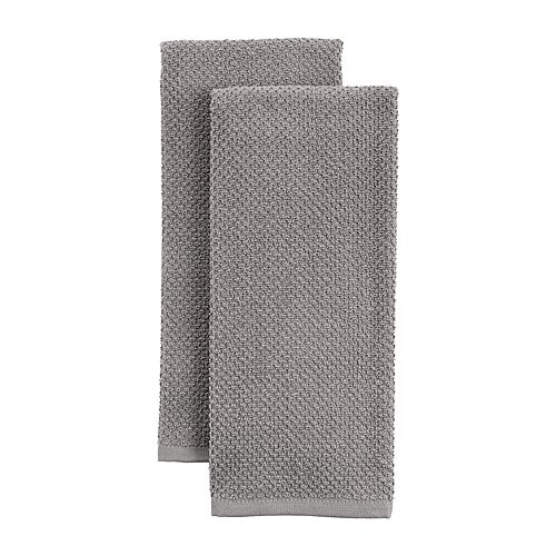 Click here for Cooks Solid 2-pc. Kitchen Towel Set  One Size  Gra... prices