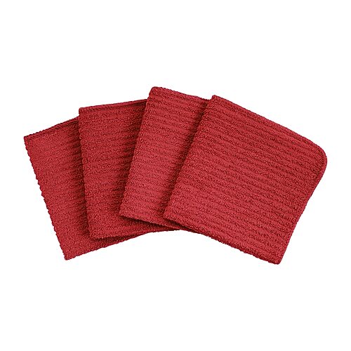 Click here for Cooks Scrubber 4-pc Dish Cloth Set  One Size  Red prices