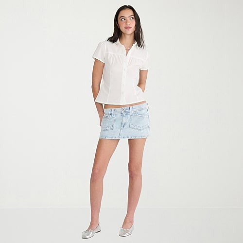 Click here for AEROPOSTALE Womens Juniors Mid Rise Denim Skirt  4... prices
