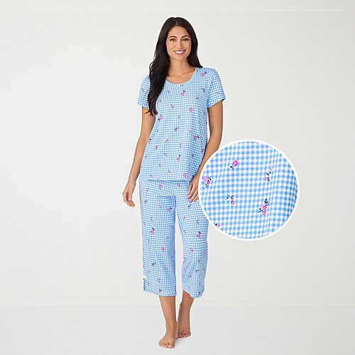 Click here for Cuddl Duds Womens Short Sleeve 2-pc. Pajama Set  S... prices