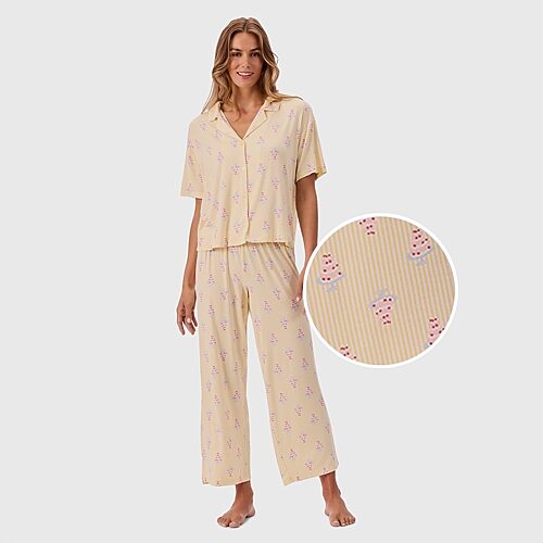 Click here for Martha Stewart Womens Short Sleeve 2-pc. Pajama Se... prices