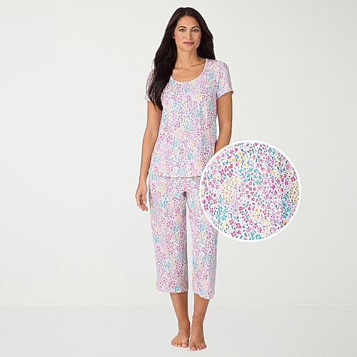 Click here for Cuddl Duds Womens Short Sleeve 2-pc. Pajama Set  S... prices