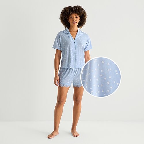 Click here for Ambrielle Womens V-Neck Short Sleeve 2-pc. Pajama... prices