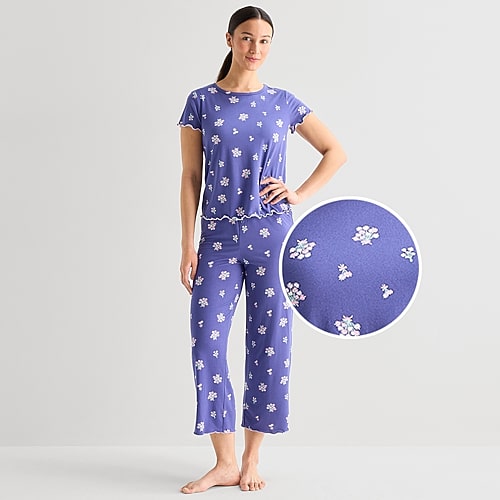 Click here for Jaclyn Womens Crew Neck Short Sleeve 2-pc. Pajama... prices