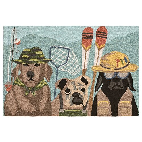Liora Manne Frontporch Fishing Patrol Rectangular Accent Rug