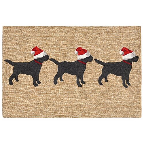 Click here for Liora Manne Frontporch 3 Dogs Christmas Holiday Ha... prices