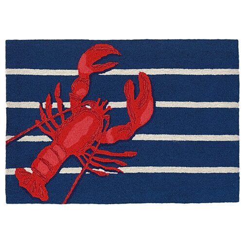 Click here for Liora Manne Frontporch Lobster On Stripes Animal H... prices