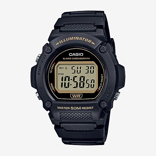Casio Mens Classic Digital Watch with Black Dial - W-219H-1A2VCF