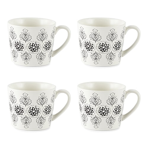 Click here for Distant Lands White/Black Stoneware Coffee Mug  On... prices