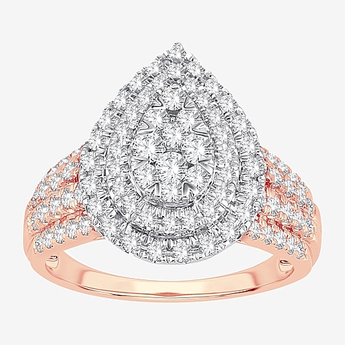 Click here for Womens 1 CT.T.W. Natural Diamond Pear Halo Engagem... prices