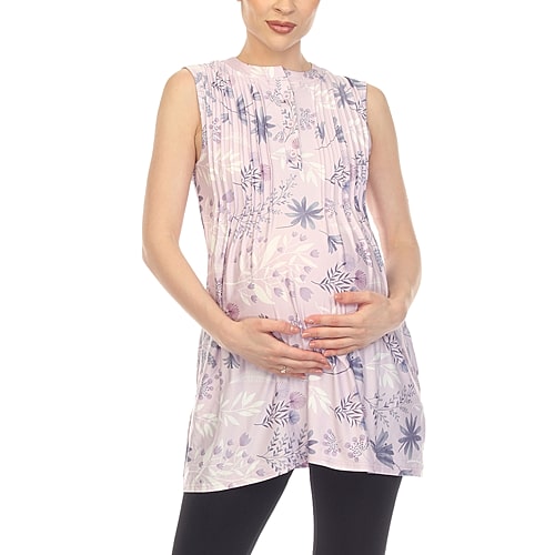 Click here for White Mark Maternity Womens Sleeveless Tunic Top... prices