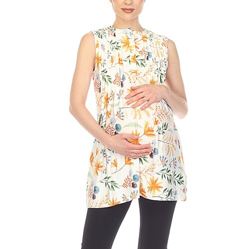 Click here for White Mark Maternity Womens Sleeveless Tunic Top... prices