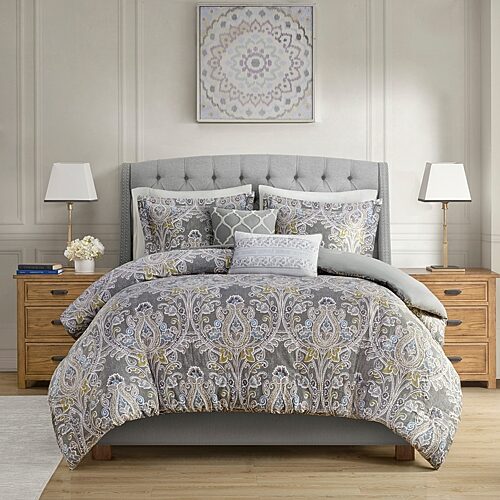 Click here for Harbor House Hallie 5-pc. Cotton Damask and Scroll... prices