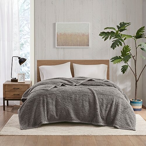 Click here for Woolrich Burlington Berber Blanket  King - Grey prices