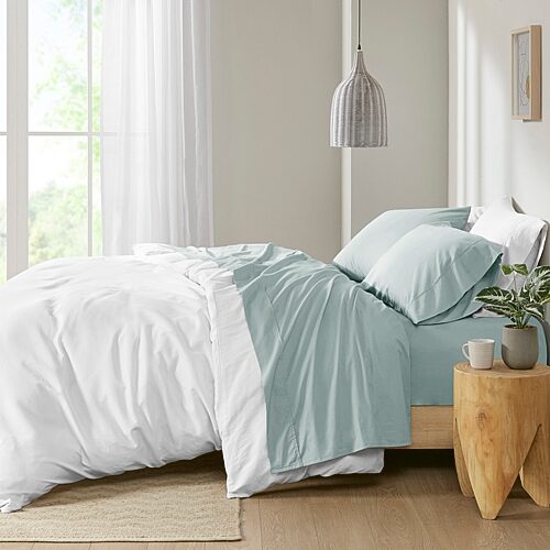 Click here for Madison Park Peached Cotton Percale 4-Pc. Sheet Se... prices