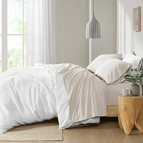 Click here for Madison Park Peached Percale Cotton Sheet Set  One... prices