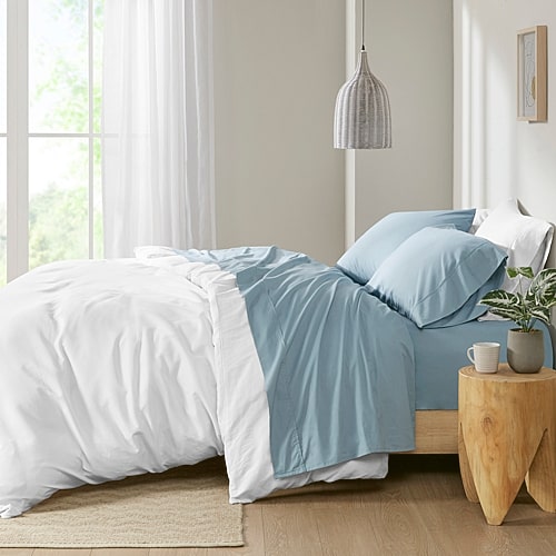 Click here for Madison Park Peached Cotton Percale 4-Pc. Sheet Se... prices