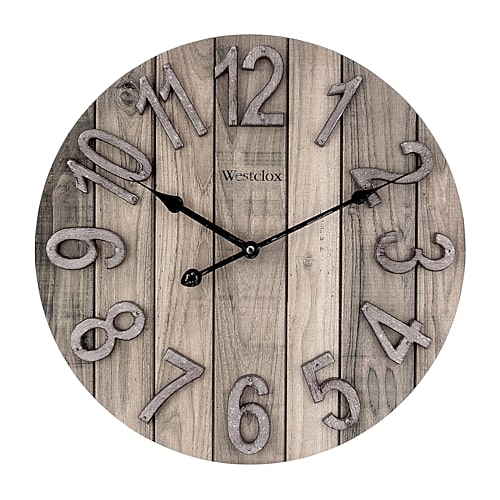 Click here for Westclox 15.5 Farmhouse Wood Grain Wall Clock  One... prices