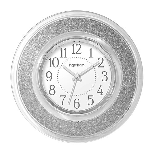 Click here for Westclox 12 Clear & Silver Glitter Wall Clock  One... prices