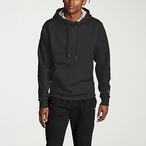 Click here for Champion Mens Powerblend Fleece Hoodie - Black prices