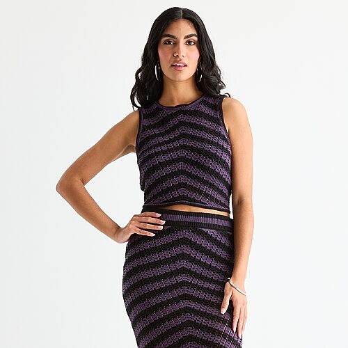 Click here for Bold Elements Womens Crew Neck Sleeveless Chevron... prices