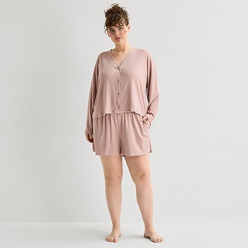 Click here for AMB CARDIGAN SHORT SET W  2x  Beige prices