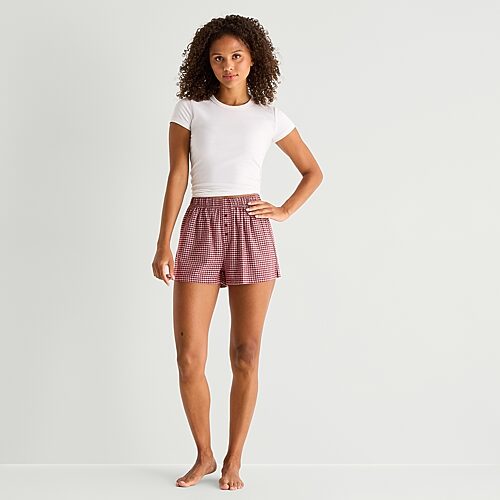 Click here for Arizona Womens Juniors Pajama Shorts  Medium  Red prices