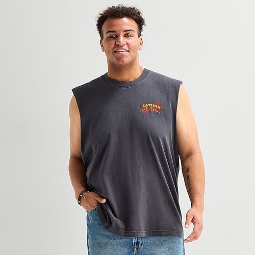 Click here for Arizona Mens Crew Neck Sleeveless Big and Tall Mus... prices